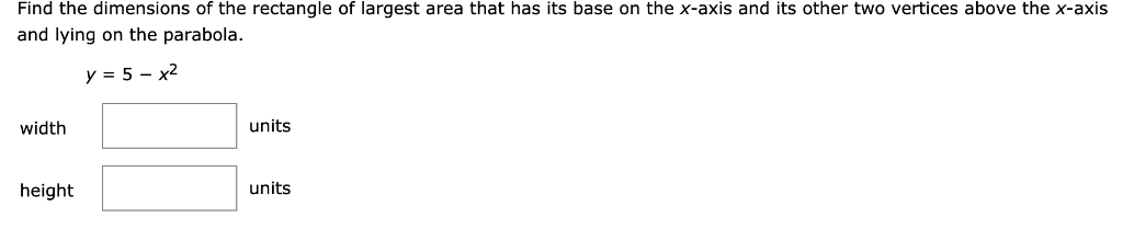 Solved Find the dimensions of the rectangle of largest area | Chegg.com