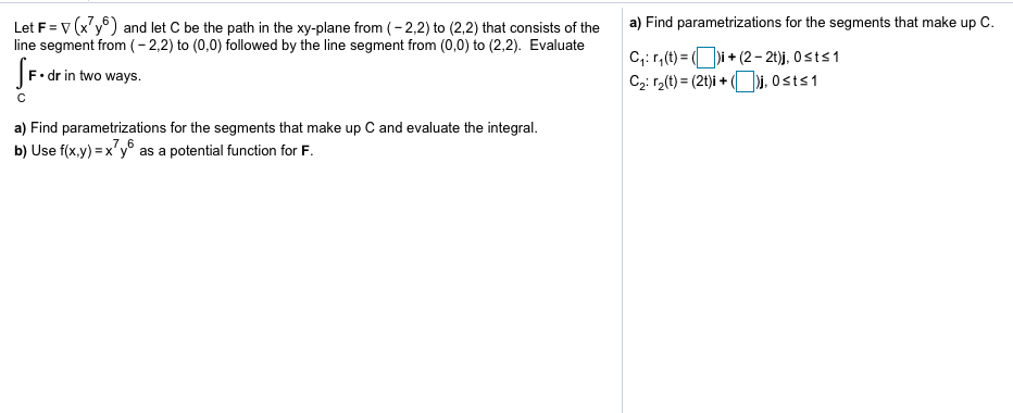 Solved Find parametrizations for the segments that make up C | Chegg.com