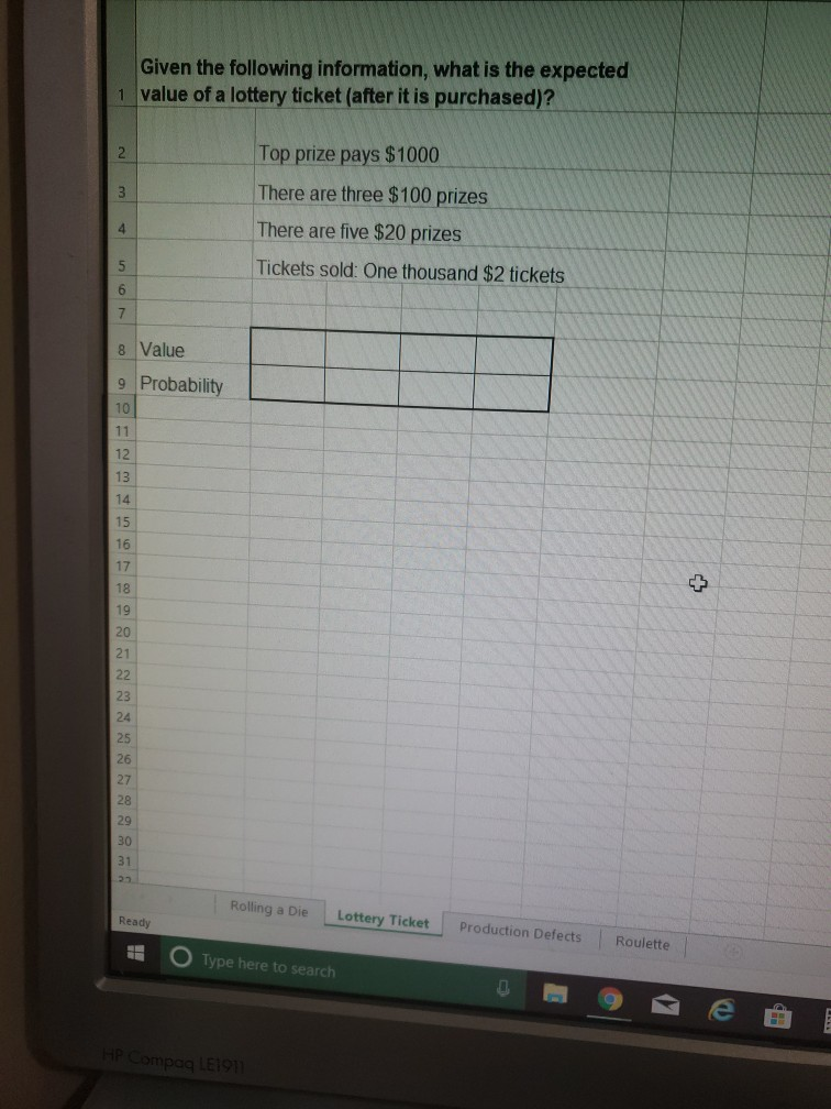Solved Given the following information, what is the expected | Chegg.com