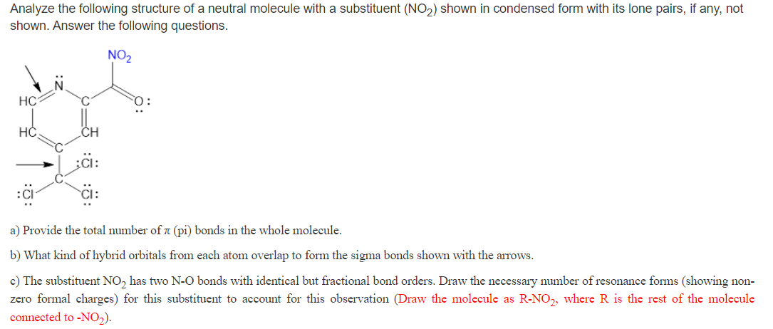 Solved Analyze the following structure of a neutral molecule | Chegg.com