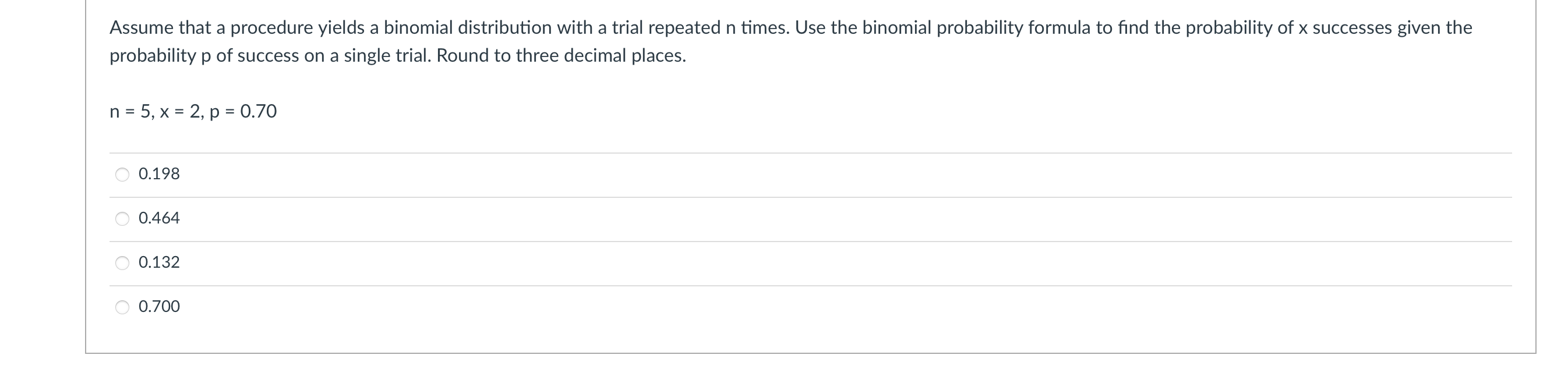 Solved Assume that a procedure yields a binomial | Chegg.com