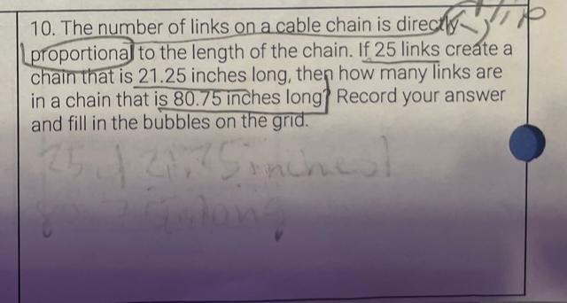 Solved 10. The number of links on a cable chain is directly | Chegg.com