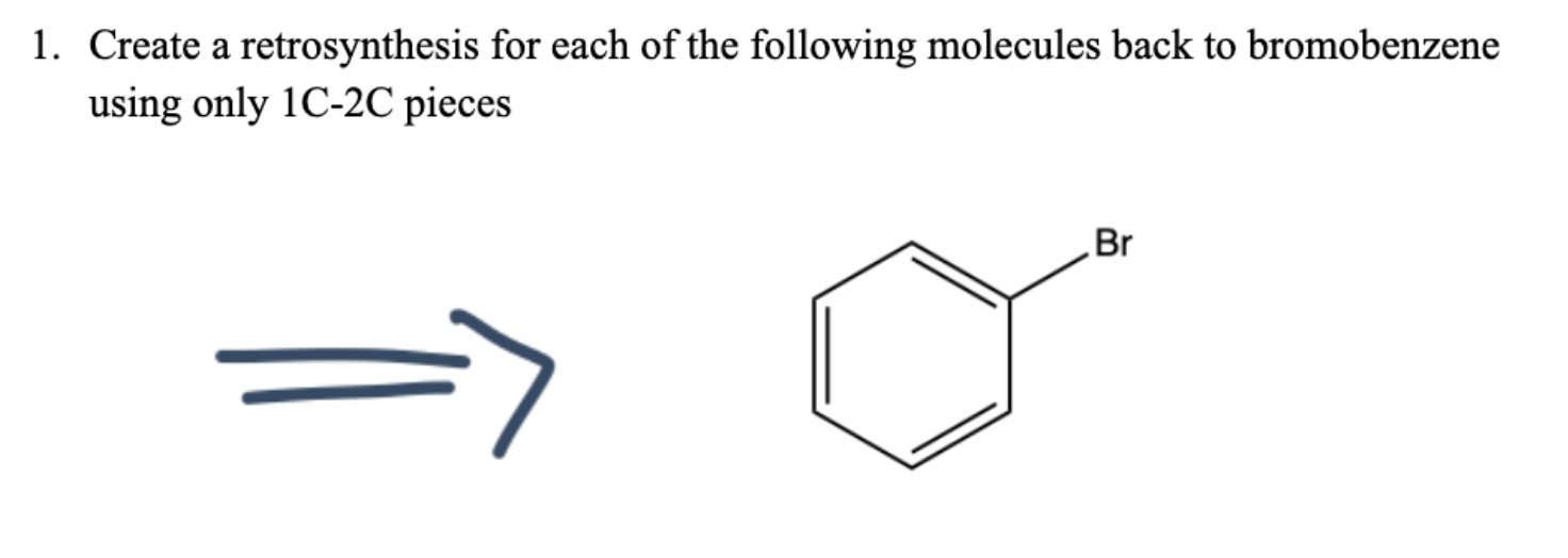 Solved Create a retrosynthesis for each of the following | Chegg.com