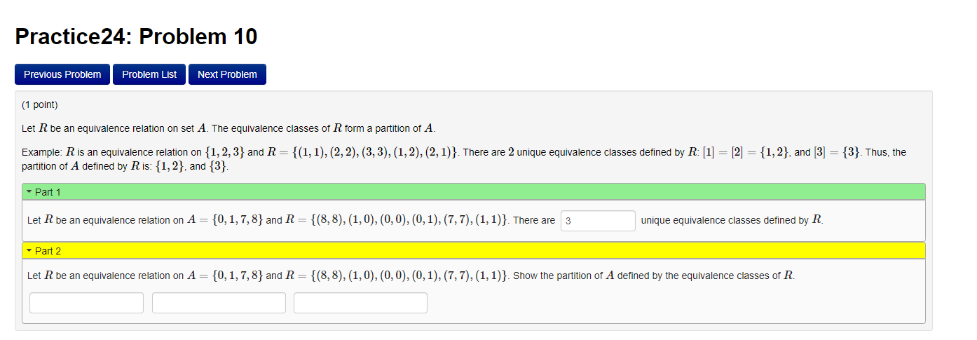 Solved Practice 24 Problem 10 Previous Problem Problem List 5552