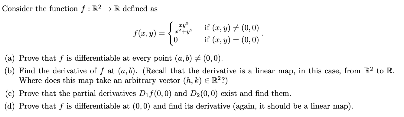 Solved Consider the function f:R2→R defined as | Chegg.com