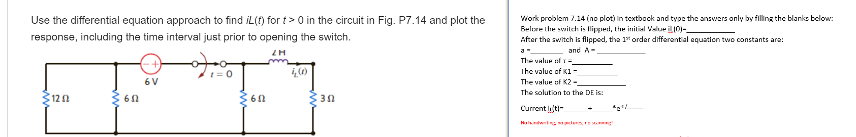 Solved Use the differential equation approach to find iL(t) | Chegg.com