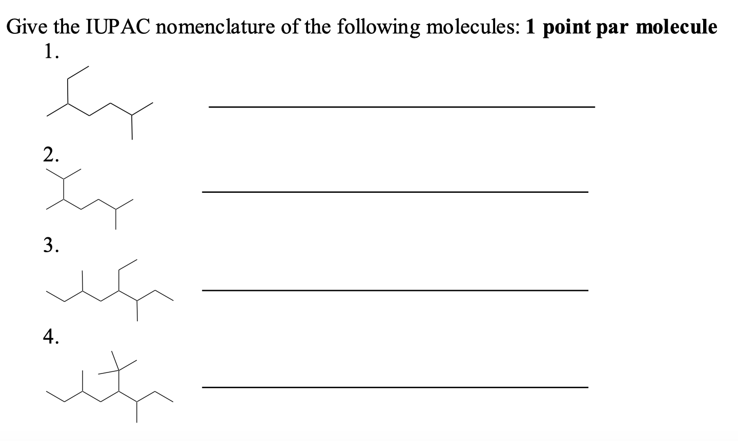 Solved Give the IUPAC nomenclature of the following | Chegg.com