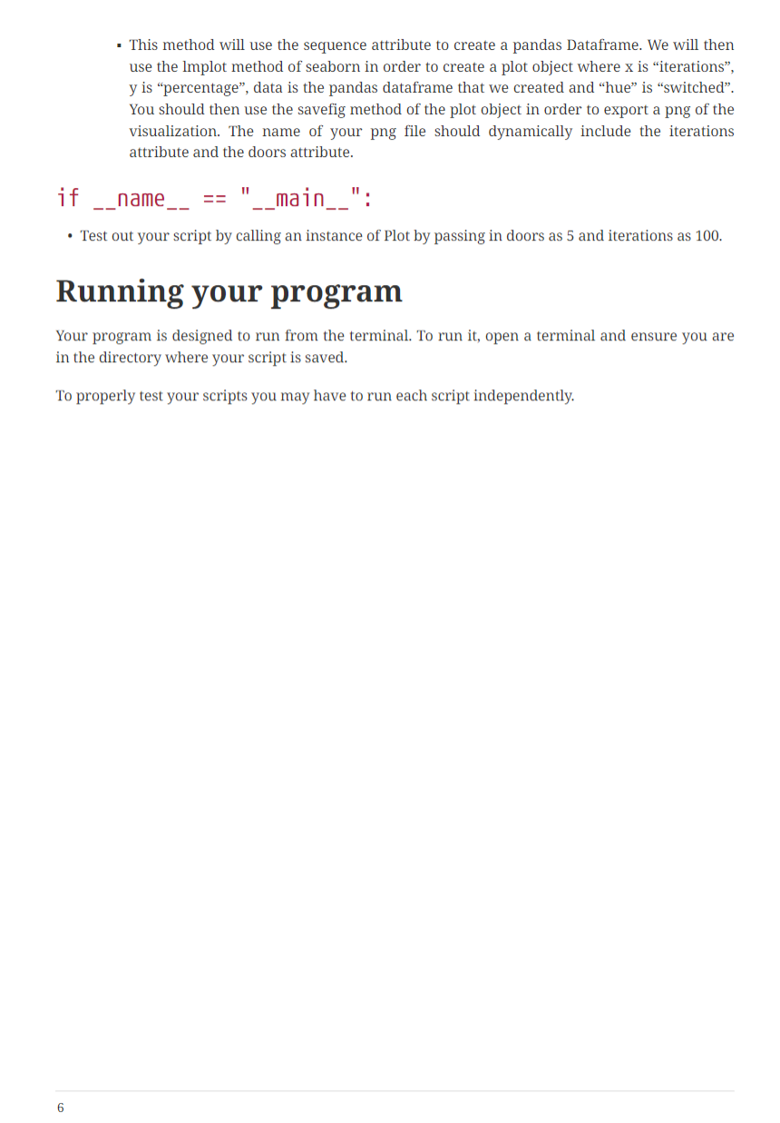 Solved Homework: Monty Hall Simulation Table of Contents 1 2 | Chegg.com