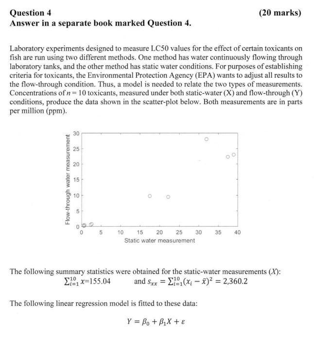 Solved Laboratory experiments designed to measure LC50 | Chegg.com