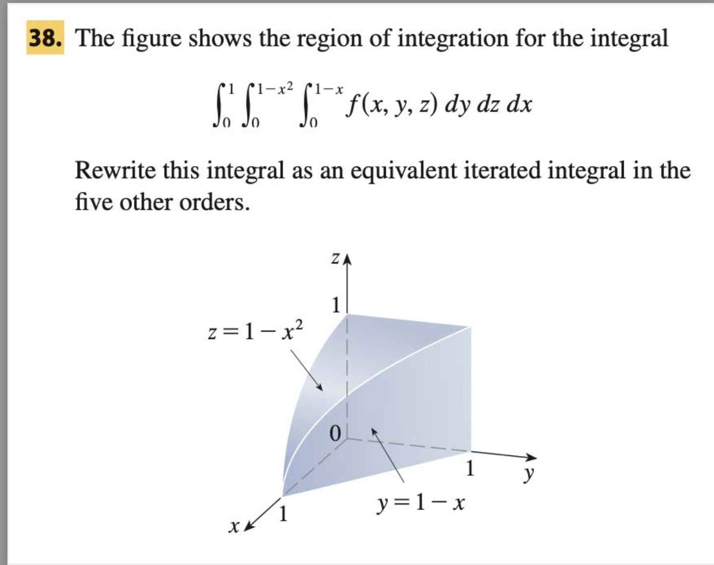 [Solved]: The figure shows the region of integration for th