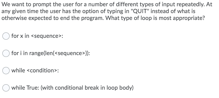 Solved We want to prompt the user for a number of different | Chegg.com