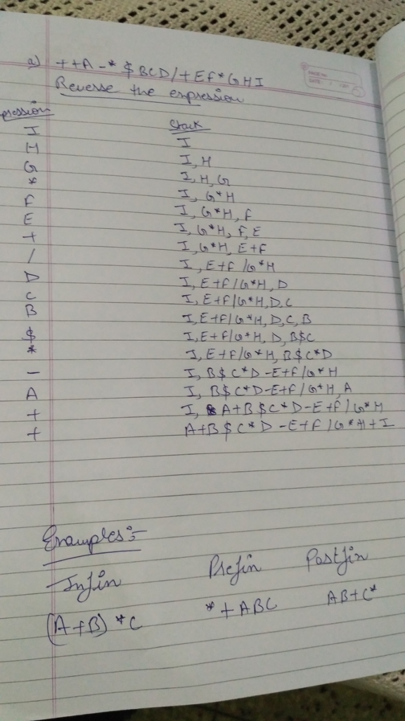 Solved Transform each of the following expressions (prefix) | Chegg.com