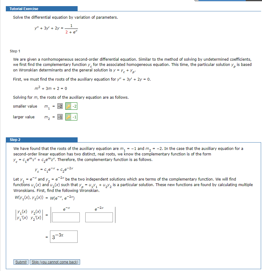 Solved The given differential equation is already in | Chegg.com