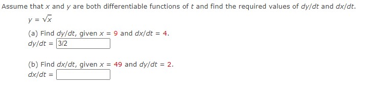 Solved Assume that x and y are both differentiable functions | Chegg.com