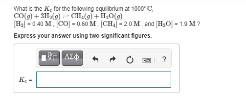 Solved What is the numerical value of Ke for the following | Chegg.com