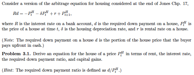 Solved Consider a version of the arbitrage equation for | Chegg.com