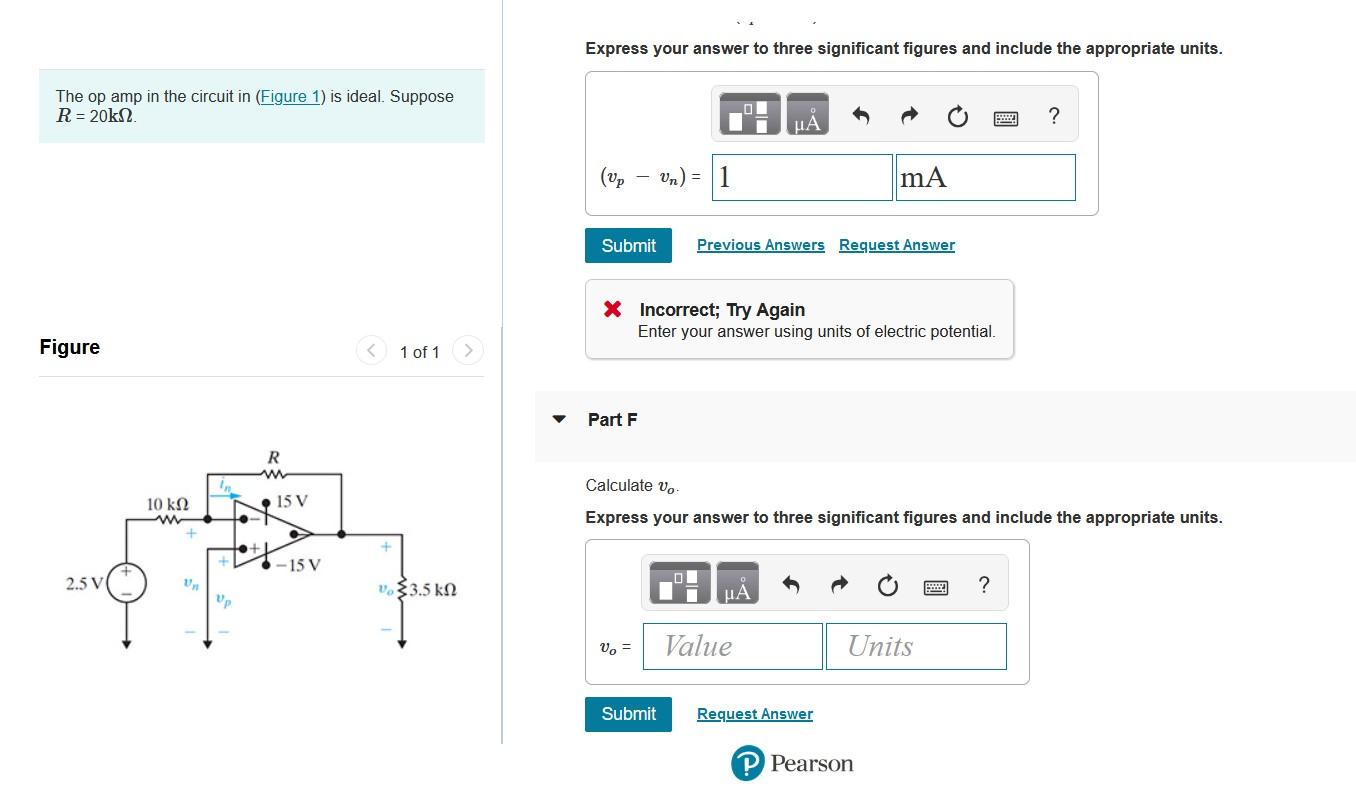 Solved The op amp in the circuit in (Figure 1) is ideal. | Chegg.com