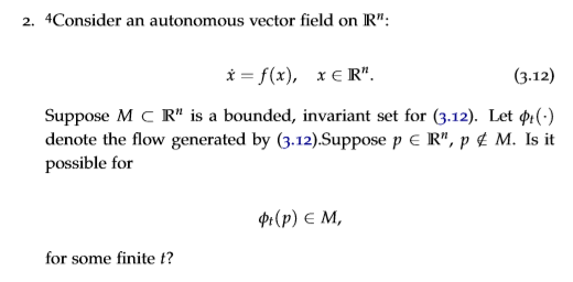 Solved 2. 4Consider an autonomous vector field on R": * = | Chegg.com