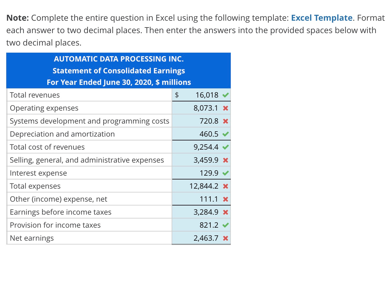Solved Note: Complete the entire question in Excel using the | Chegg.com