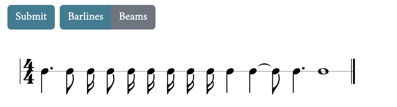 Missing Beams AND Barlines with Ties (1 ﻿pt each)Each | Chegg.com