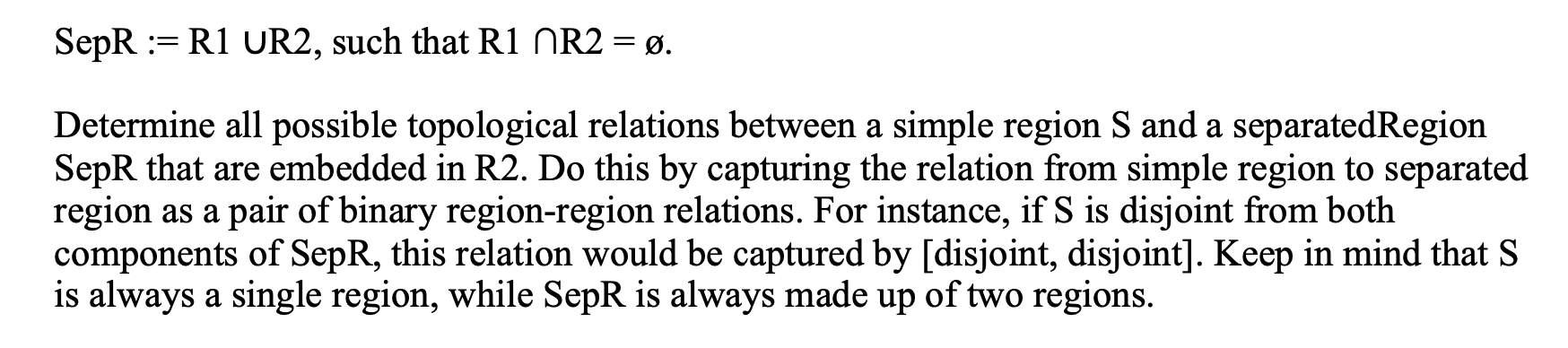 Solved SepR :=R1 UR2, such that R1 NR2 = Ø. = Determine all | Chegg.com