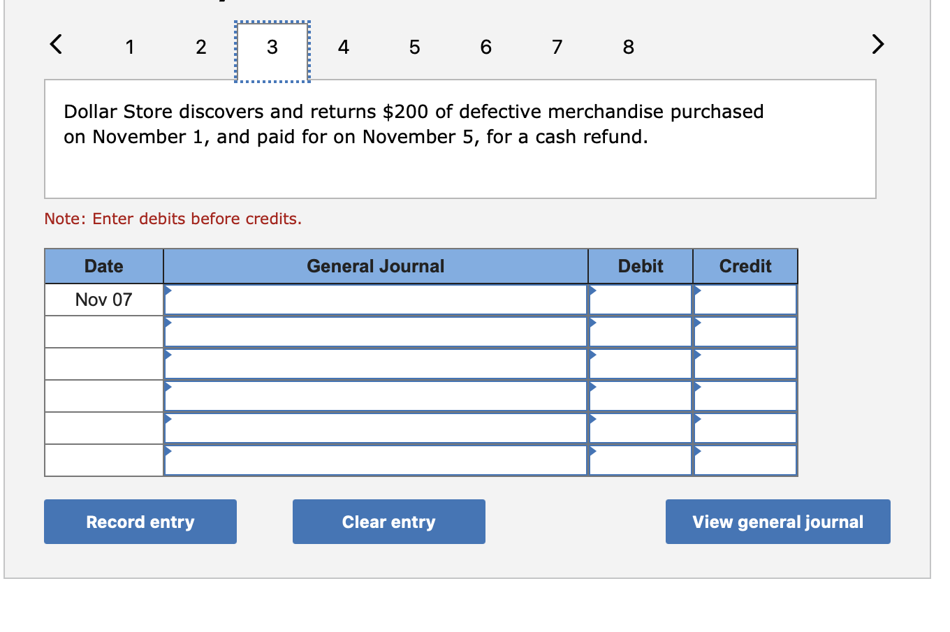 Solved November 1 Dollar Store purchases merchandise for | Chegg.com