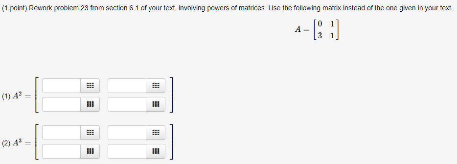 Solved 1 Point Rework Problem 23 From Section 6 1 Of Your