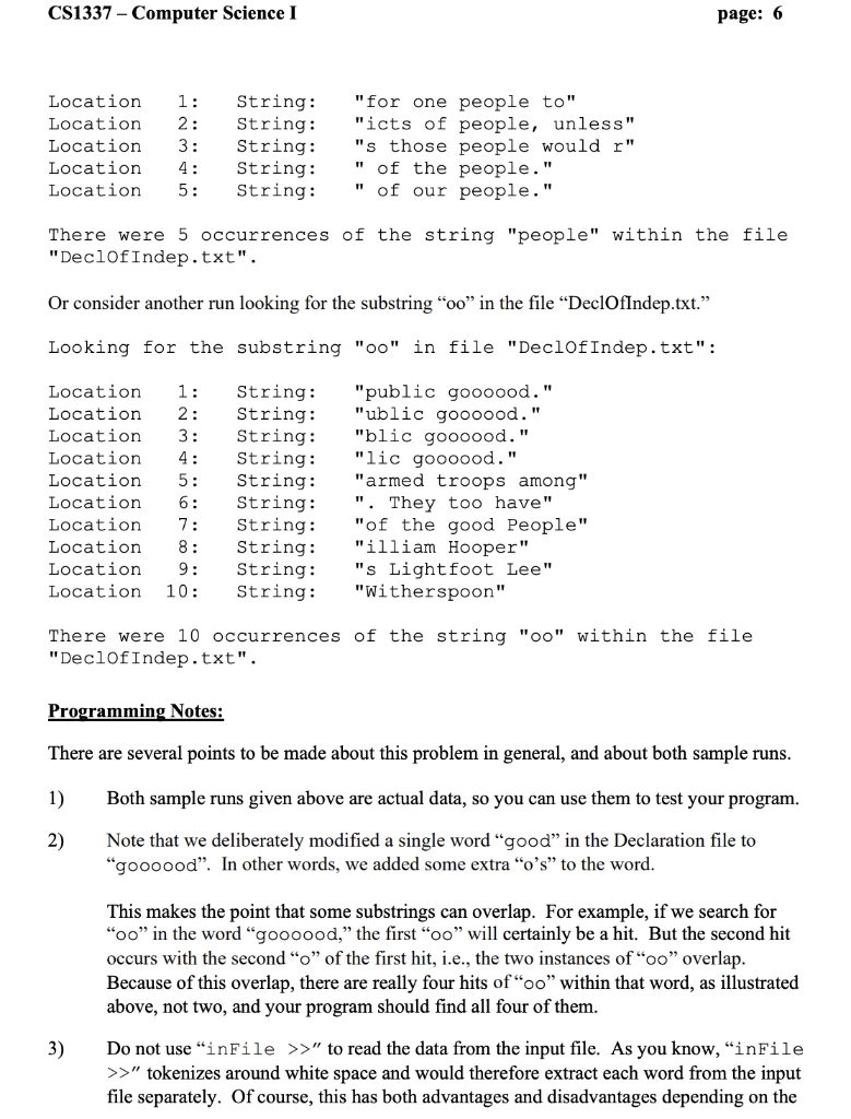 Solved Program 2 Detecting Substrings C Version 9007