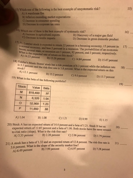 Solved phiNg 2019-Steve Trick Name: Identify the choice that | Chegg.com