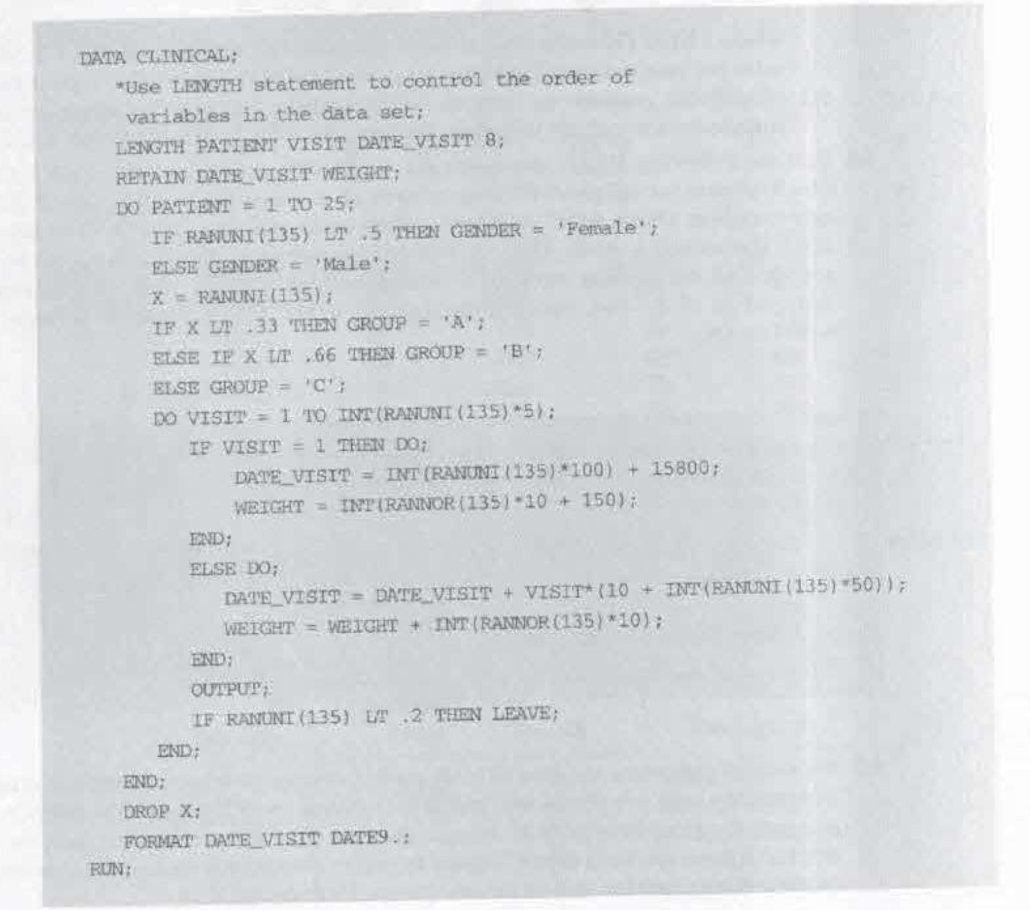 ATA CLINICAL; * Use LGNGTH staterient to control the | Chegg.com