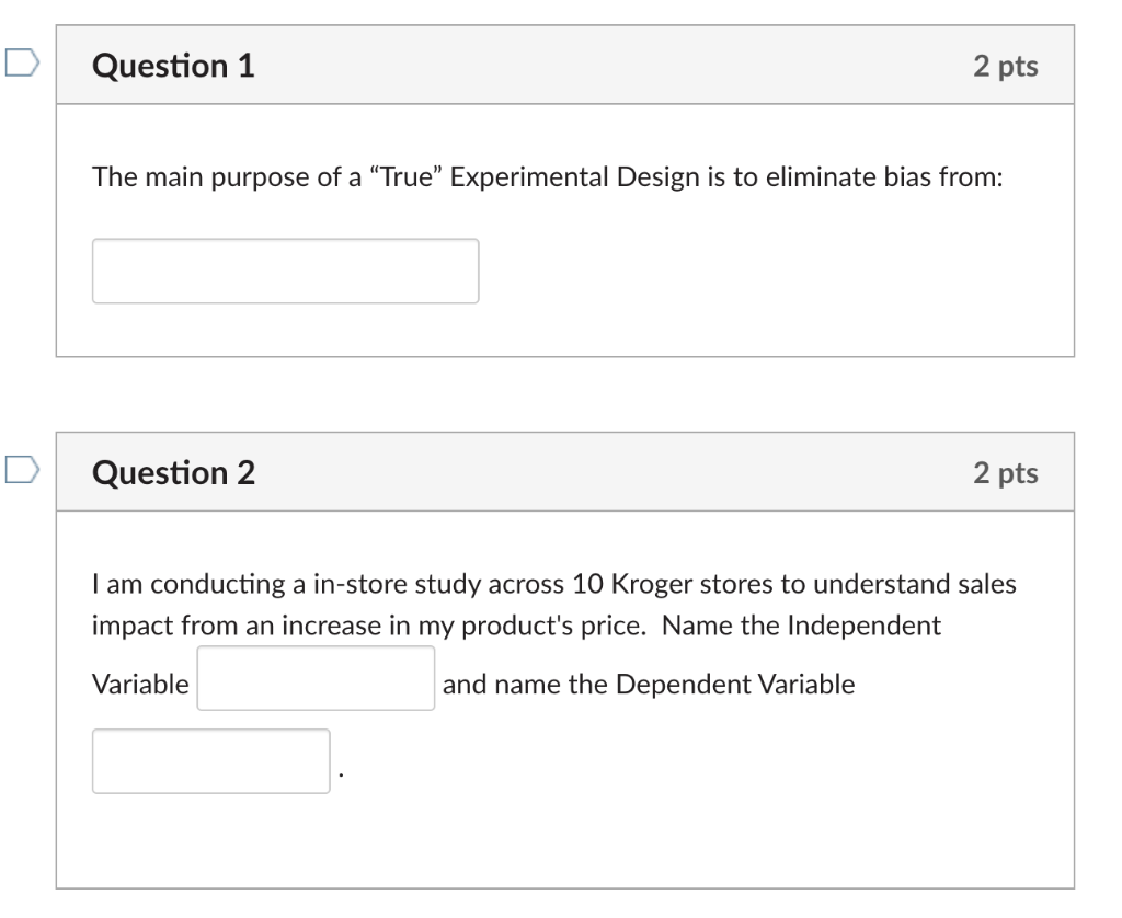 Solved The main purpose of a "True" Experimental Design is | Chegg.com