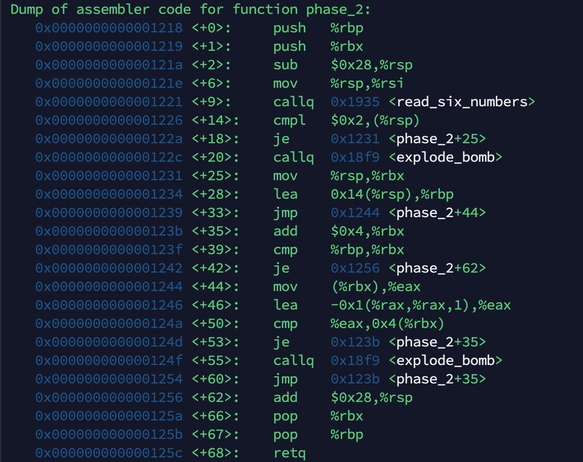 Solved Binary Bomb Help Phase 2 Need Help finding the 6 | Chegg.com