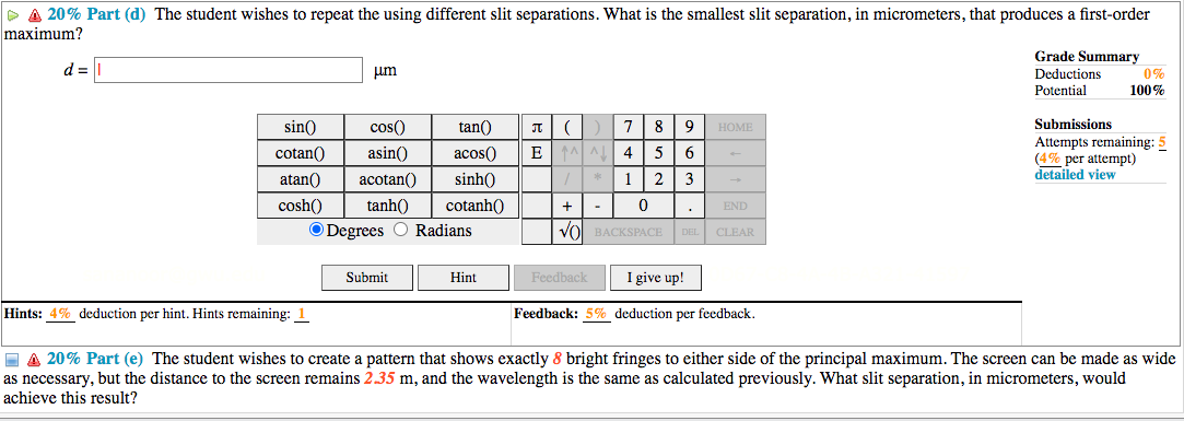 Solved (7\\%) Problem 4: A student performs a standard | Chegg.com