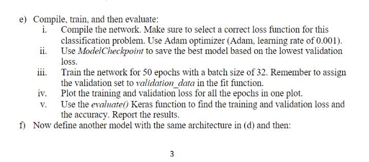 Solved Problem 3) Keras; Convolutional Neural Network (CNN); | Chegg.com