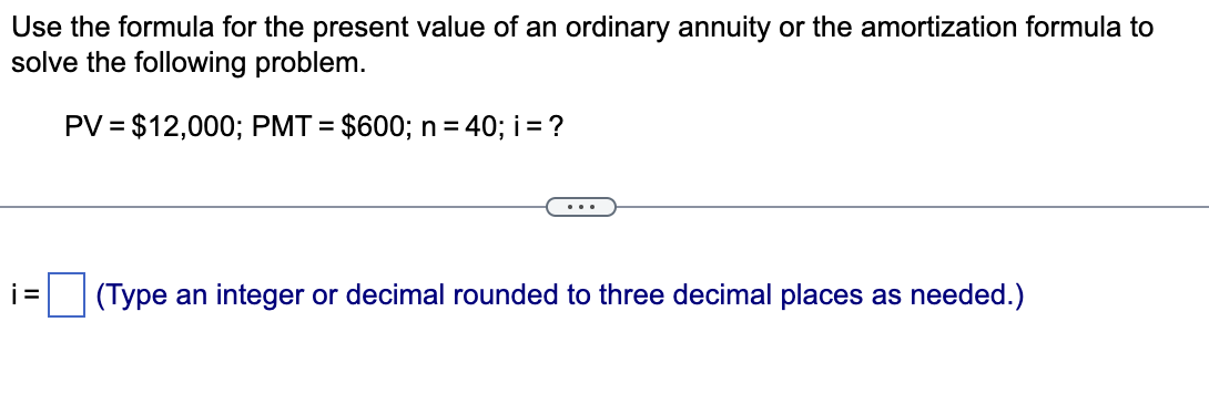 Solved Use the formula for the present value of an ordinary | Chegg.com