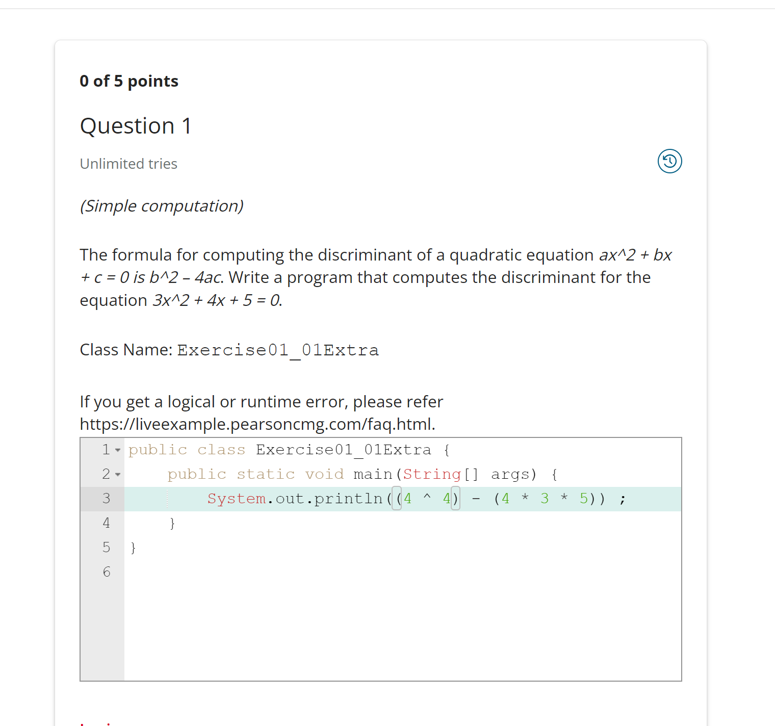 Solved \\( +c=0 \\) is \\( b^{\\wedge} 2-4 a c \\). Write | Chegg.com