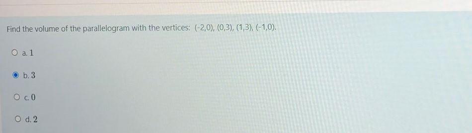 Solved Find the volume of the parallelogram with the | Chegg.com