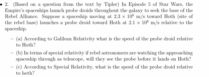 Solved . 2. (Based on a question from the text by Tipler) In | Chegg.com
