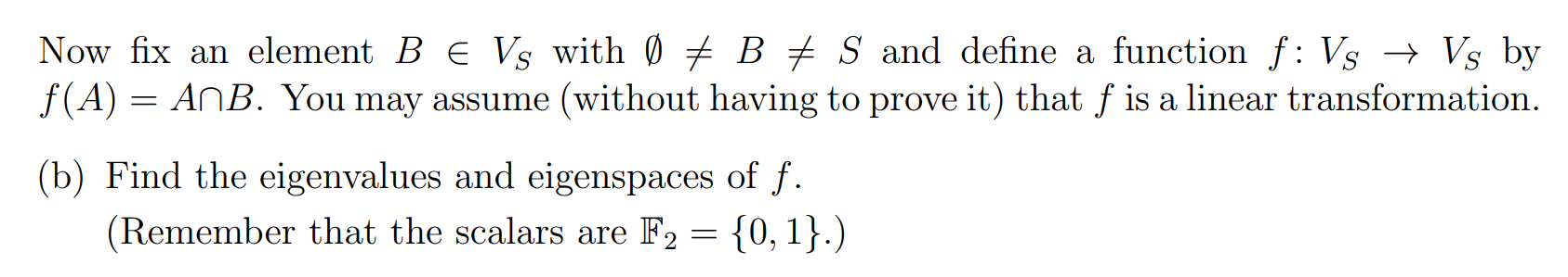 Solved 2. Let S be a nonempty set and let Vs be the set of | Chegg.com