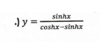 Solved sinhx .) y = coshx-sinhx - | Chegg.com