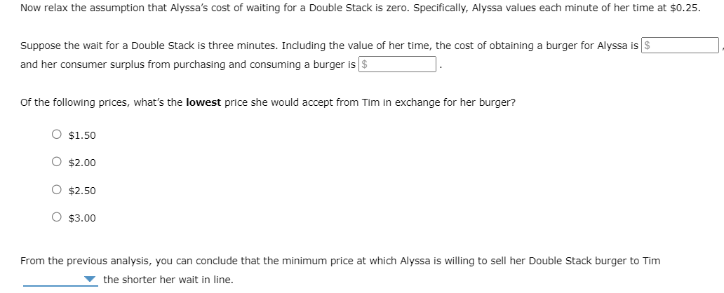 Solved Suppose Alyssa Values Consuming Her First Double