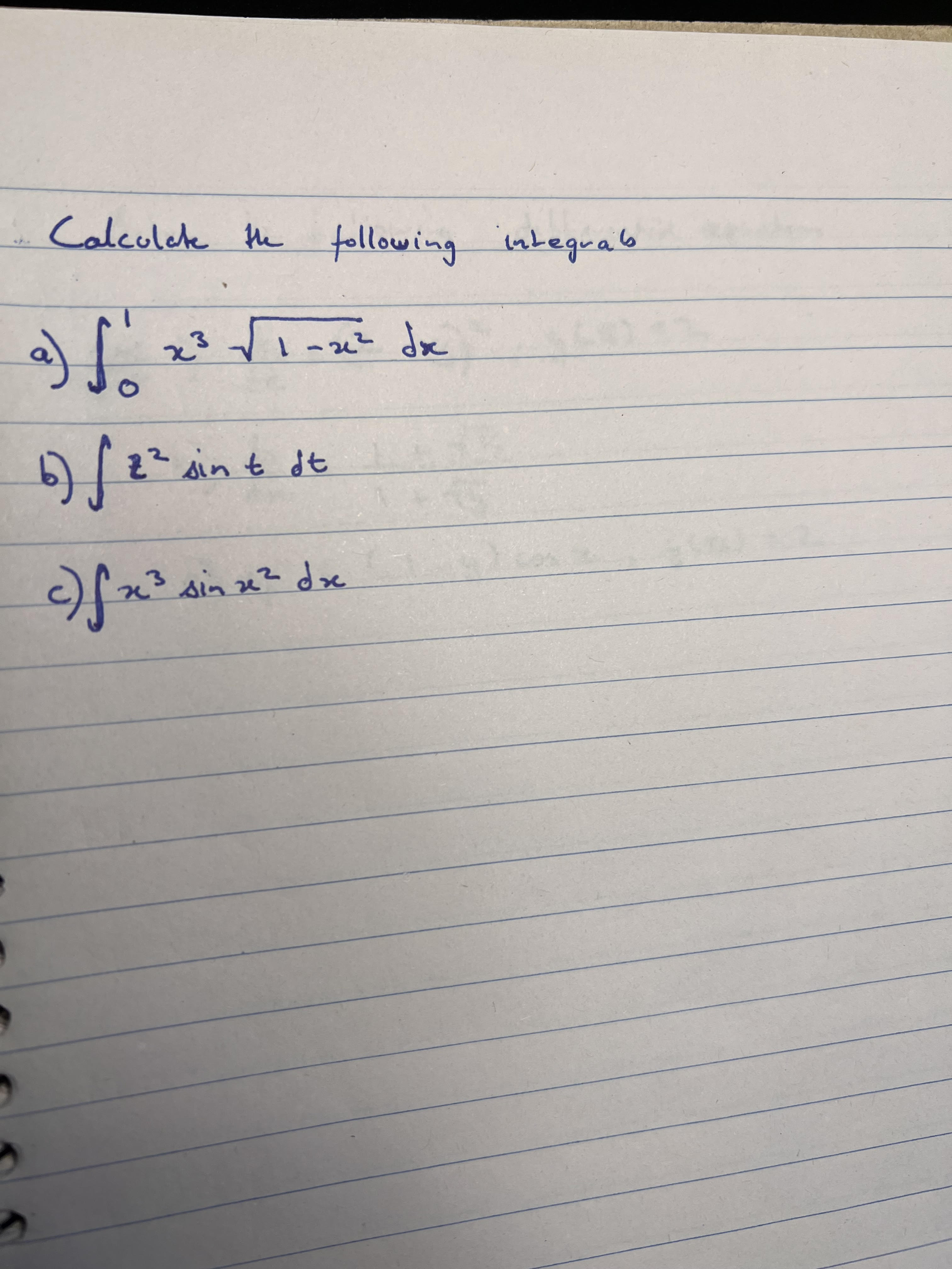 Solved Calculate the following | Chegg.com