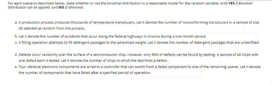 Solved For each scenario described below, state whether or | Chegg.com