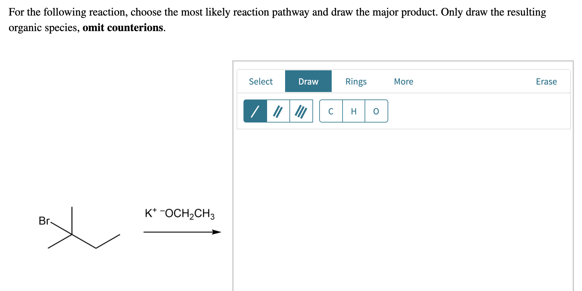 Solved For the following reaction, choose the most likely | Chegg.com