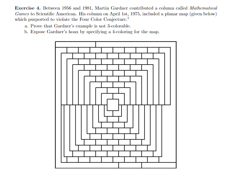 Solved Exercise 4. Between 1956 and 1981, Martin Gardner | Chegg.com