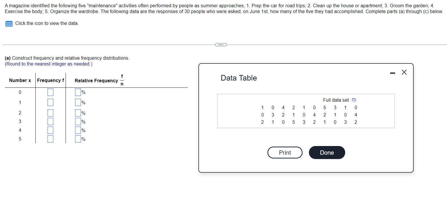 Solved Click the icon to view the data. (a) Construct | Chegg.com Solved Click the icon to view the data. (a) Construct | Chegg.com