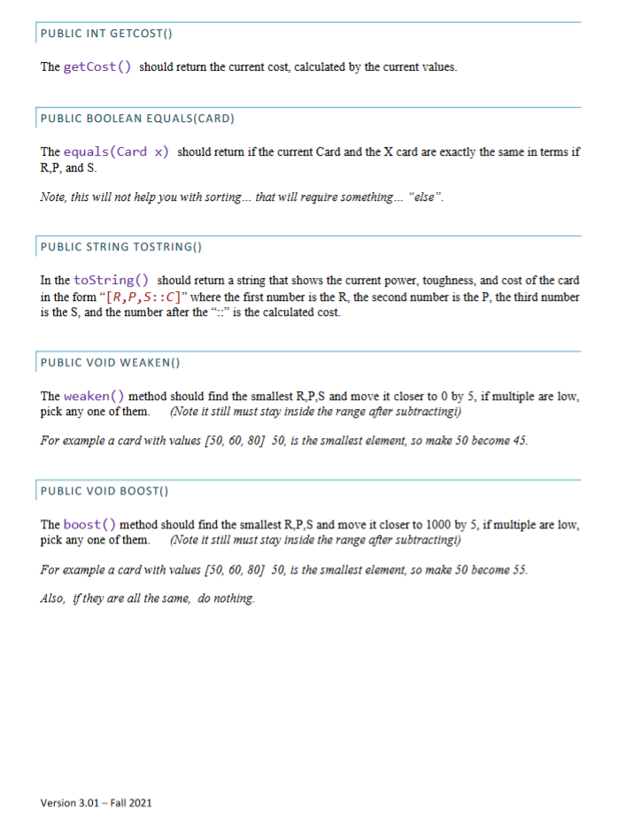 Solved CS145 - PROGRAMMING ASSIGNMENT – CARD ARRAY LIST | Chegg.com