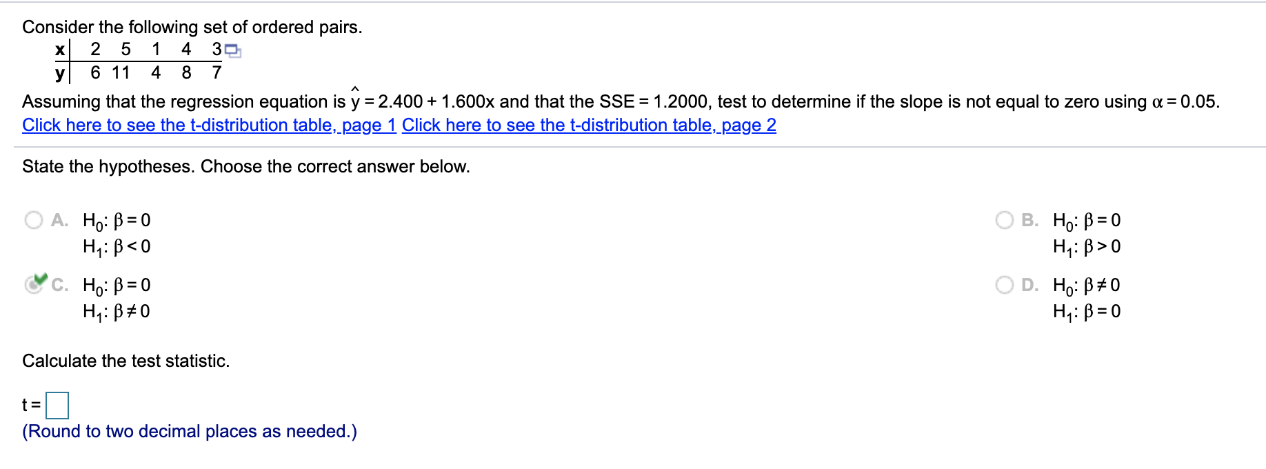 Solved Consider the following set of ordered pairs. 2 5 1 4 | Chegg.com