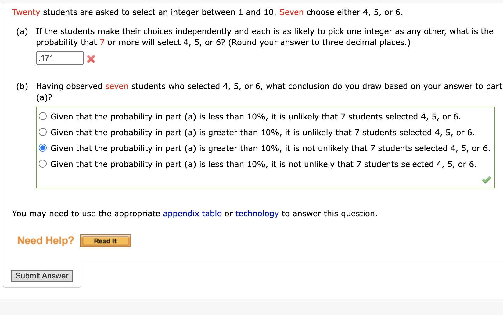 Solved Twenty students are asked to select an integer | Chegg.com