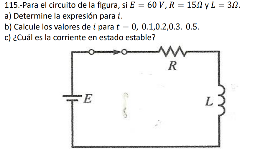 Solved 115.-Para el circuito de la figura, si | Chegg.com